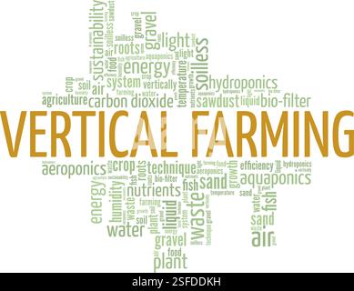 Vertical Farming word cloud conceptual design isolated on white ...