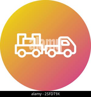 Baggage truck Vector Icon Design Illustration Stock Vector Image & Art ...