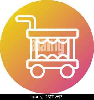 Food trolley Vector Icon Design Illustration Stock Vector Image & Art ...
