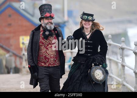 Steampunks 'Atticus' and 'Freckles' during the Whitby Steampunk Weekend ...