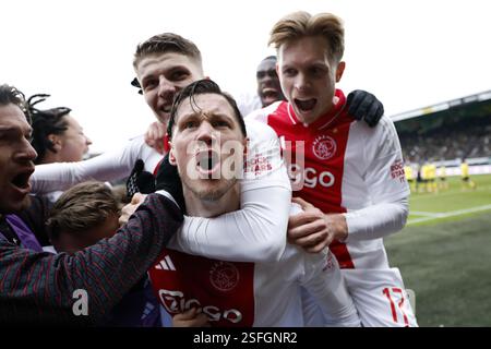 Wout Weghorst of AFC Ajax celebrates after scoring his teams first goal ...