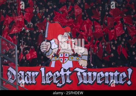 HEERENVEEN - FC Twente supporters with an atmosphere action during the ...