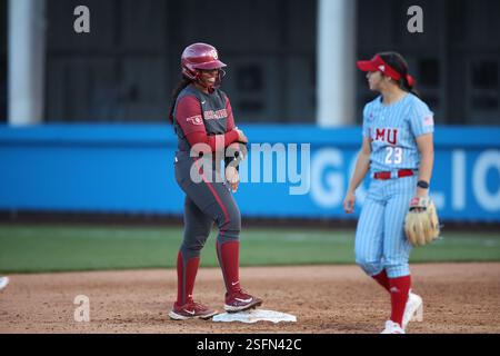 Oklahoma's Cydney Sanders during an NCAA softball game on Friday, Feb ...