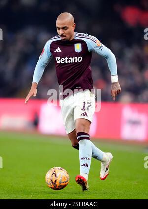 Aston Villa's Donyell Malen during the Premier League match at Stamford ...