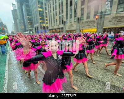 Performers march in the Macy's Thanksgiving Day Parade on November 27 ...