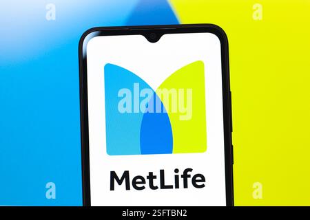 In this photo illustration, the MetLife, Inc. logo is displayed on a ...