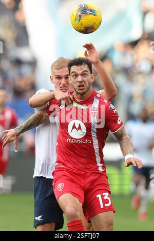 Gustav Isaksen of SS Lazio (L) Pedro Pereira of Monza (R) seen in action during the Serie A ...