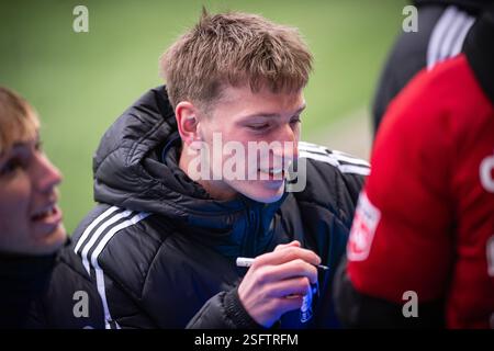 Silkeborg, Denmark. 08th, February 2025. Robin Ostrom of Silkeborg IF ...