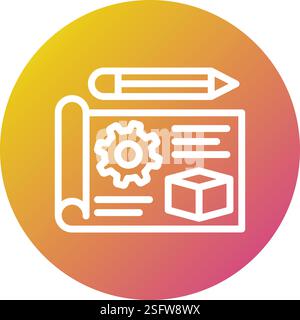 prototype ux ui design line icon vector. prototype ux ui design sign ...