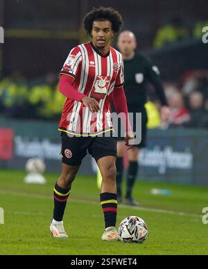 Sheffield, UK. 8th Feb, 2025. Sam McCallum of Sheffield United during ...