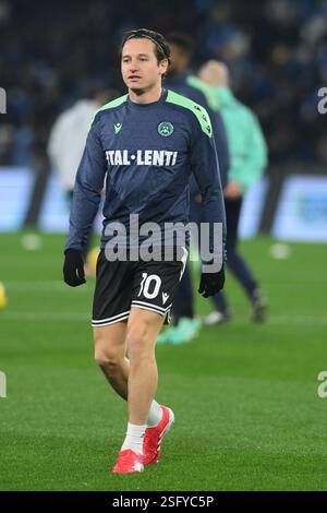 Naples, Italy. 9 Feb, 2025. Florian Thauvin of Udinese Calcio during ...