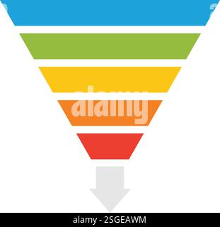 Five steps pyramid process chart template for presentation Stock Vector Image & Art - Alamy