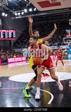 Bamberg, Germany. 09th Feb, 2025. Basketball, Bundesliga, Main Round ...