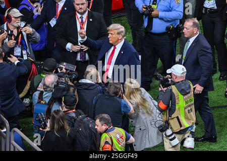 President Donald Trump at The Caesars Superdome, New Orleans, ahead of ...