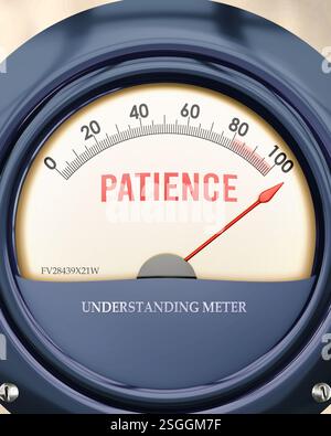 Patience and Understanding Meter that is hitting a full scale, showing ...