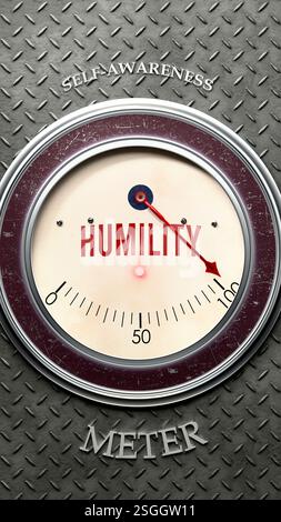 Humility and Self-Awareness that is hitting a full scale, showing a ...