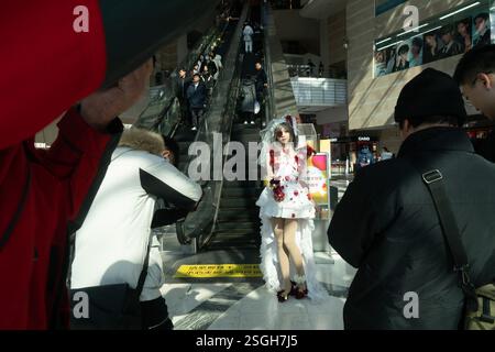 SHANGHAI, CHINA - FEBRUARY 10, 2025 - Cosplayers participate in an ...