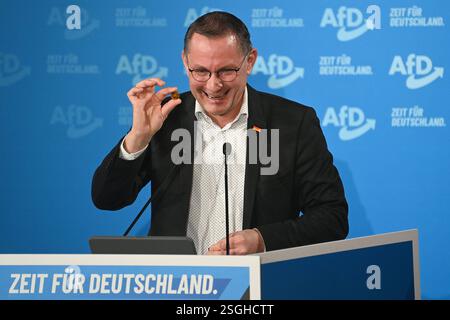 Tino Chrupalla AfD Co-Vorsitzender bei seiner Rede, Einzelbild ...