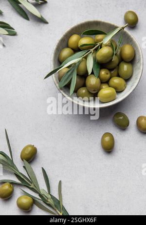 Greek food table scene, top view . Variety of items including greece ...