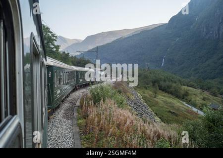 The Flamsbana train on route between Flam and Myrdal Stock Photo - Alamy