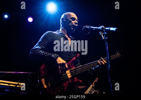 Bass player Steve Kinch of the British band Manfred Mann's Earth Band ...