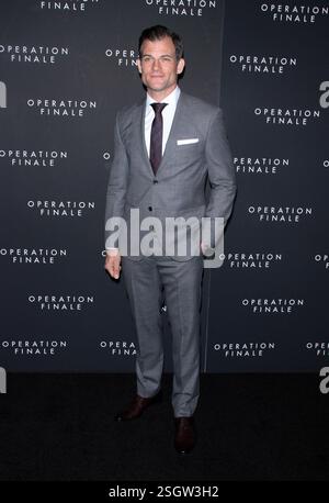 Actor Torben Liebrecht arriving at the premiere of 'Operation Finale ...