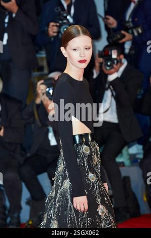 Mia Goth walks the red carpet ahead of the 'Suspiria' screening during ...