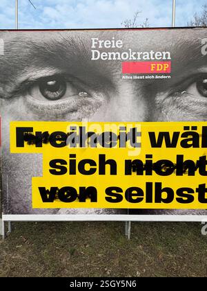 Wahlplakat GER, Berlin, 20250210,Wahlplakat, FDP, Chrisrian Lindner ...
