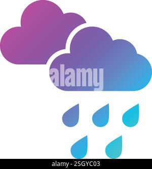 Creative Raining Logo Design. Flat color Logo place for Tagline. Vector ...