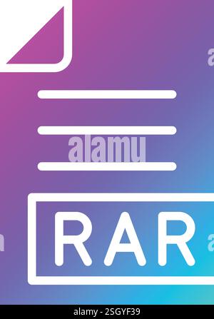 RAR file format flat color icons in round outlines. 6 bonus icons ...