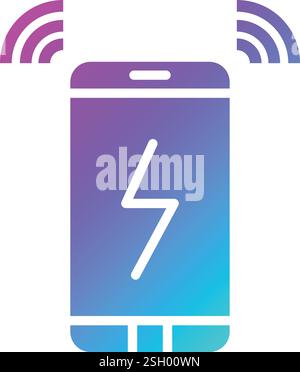 wireless charging line icon vector illustration Stock Vector Image ...