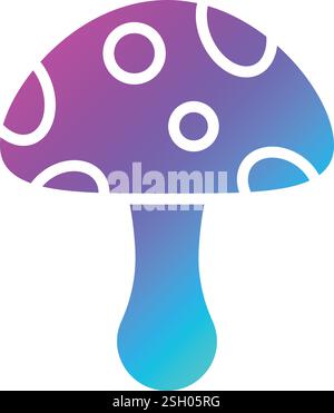 fungi mushroom glyph icon vector. fungi mushroom sign. isolated contour ...