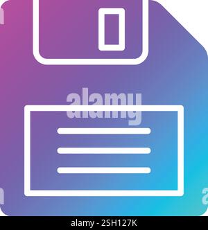 floppy icon. Flat modern design. Seamless abstract background with geometric shapes. Vector ...