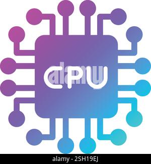 Processor icons set. CPU icon. Vector illustration Stock Vector Image ...