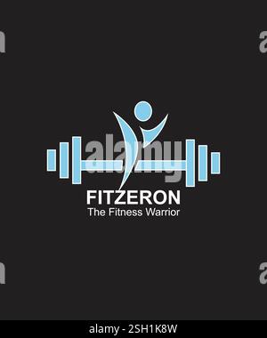 Human figure Fitness Logo, Dumbbell gym logo, Gym Fitness Logo Design ...