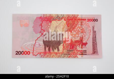 20 000 Shillings banknote, Ugandan shilling, UGX, Uganda, East Africa ...