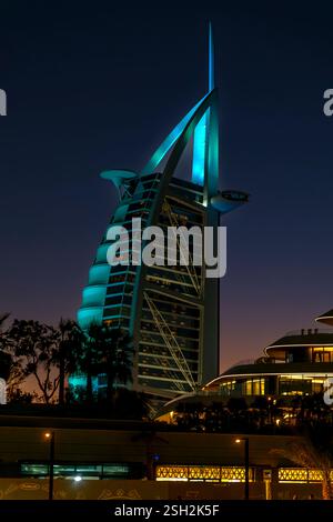 Dubai's Burj Al Arab shot from Marsa Al Arab walk, next to the Marsa Al ...