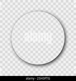 Dark transparent realistic shadow. Circle shadow isolated on ...