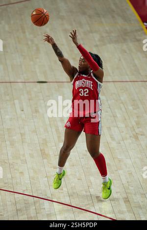 Ohio State forward Cotie McMahon (32) shoots on UCLA forward Angela ...