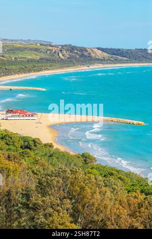 Eraclea Minoa beach, elevated view, Cattolica Eraclea, Agrigento ...