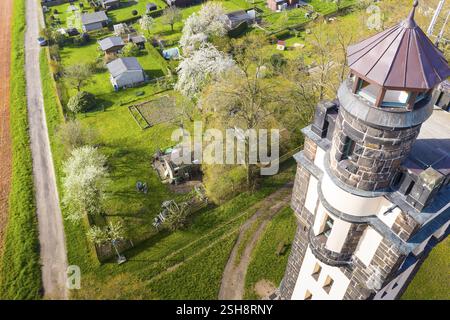 Tower dome of the Koenig-Friedrich-August-Turm, observation tower on ...