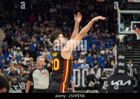 Atlanta Hawks forward Georges Niang (20) shoots against Miami Heat forward Kyle Anderson (20 ...