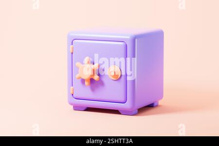 Cartoon save box model, financial management concept, 3d rendering. 3d ...
