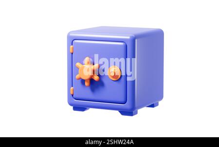 Cartoon save box model, financial management concept, 3d rendering. 3d ...