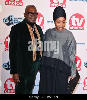 Rudolph Walker and Angela Wynter attends the ‘TV Choice Awards 2025 ...