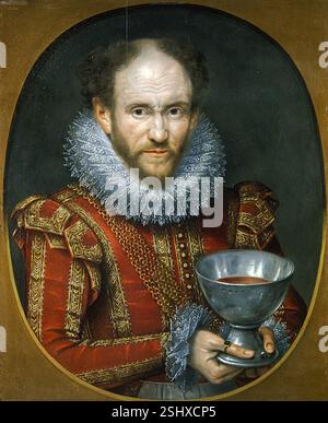 The portrait of *Tom Durie* by Marcus Gheeraerts, painted in 1614 ...