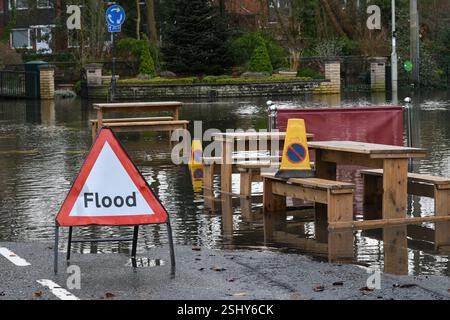 flooding in quorn leicestershire Stock Photo - Alamy