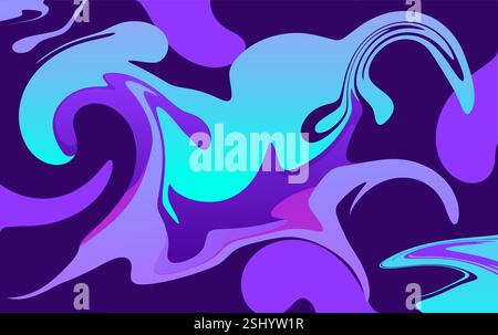 Fluid art. Modern artwork background. Mixture of acrylic paints ...