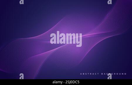 Blue violet mesh background, line spiral and circles, motion design ...