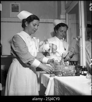 Griechische Krankenschwestern lernen den Umgang mit Tuberkulose 1949# ...
